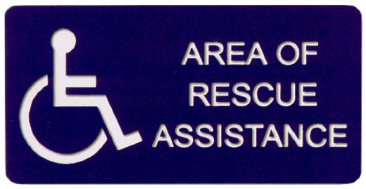 Alpha Communications SI002 Rescue Assistance Sign-Plastic