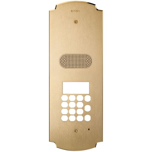 Vimar Elvox 41640 Plate Patavium 2F+ audio+keypad brass