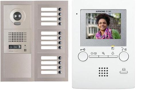Aiphone GT-12V3 12 Apartment Multi Tenant 3.5" Video Intercom System ...