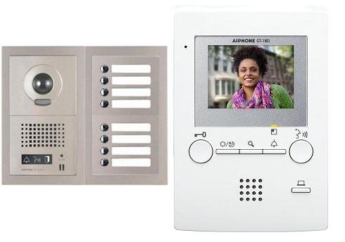 Aiphone GT-8V3 8 Apartment Multi Tenant 3.5" Video Intercom System Set ...